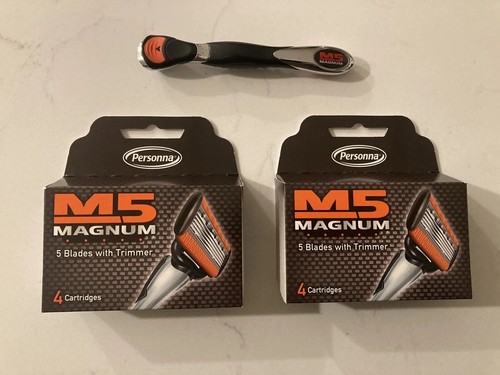 Personna M5 System -5 Blade Razor Handle with 8 Refill Cartridges | eBay