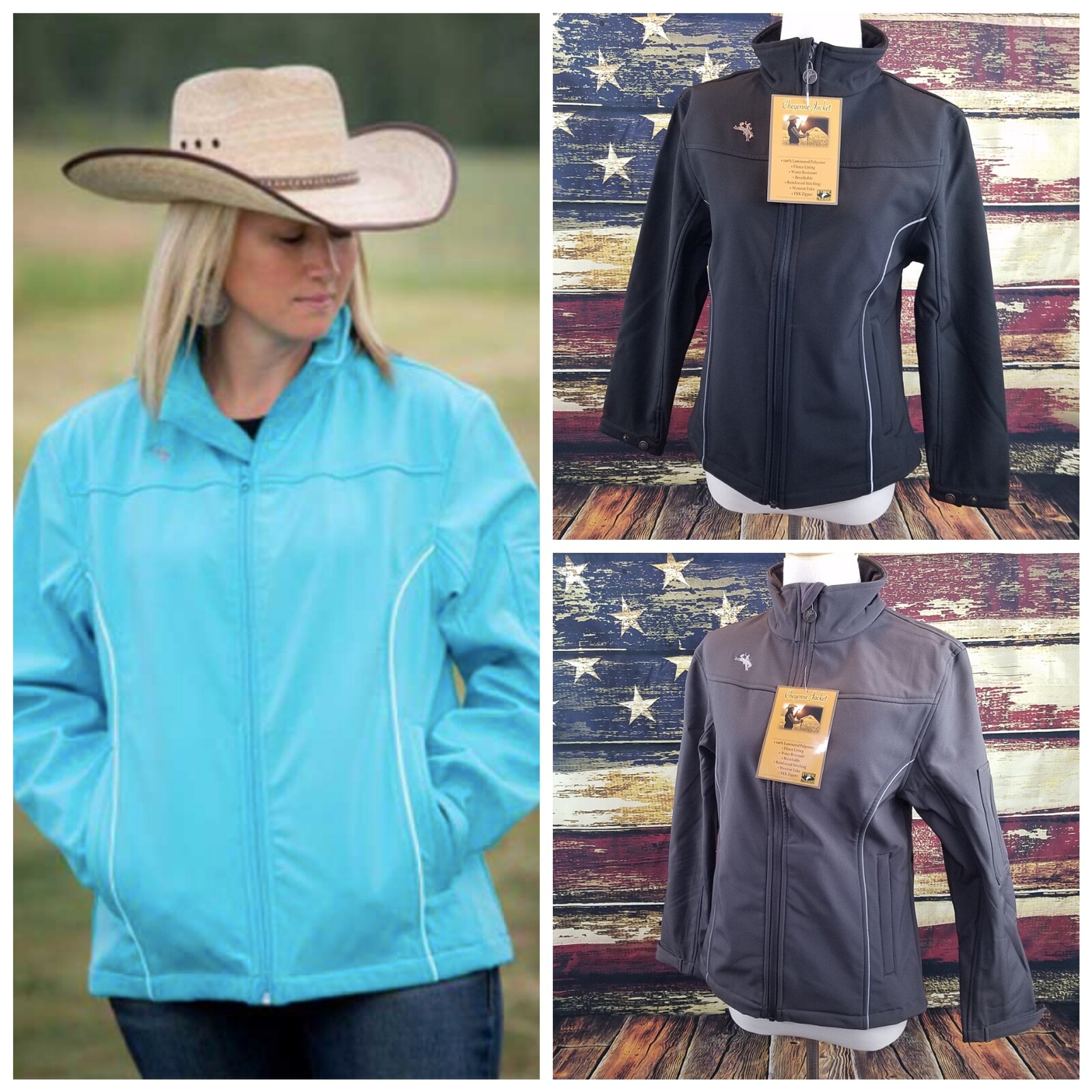 Wyoming Traders Womens Cheyenne Soft Shell Zip Up Ranch Wear Jacket | eBay