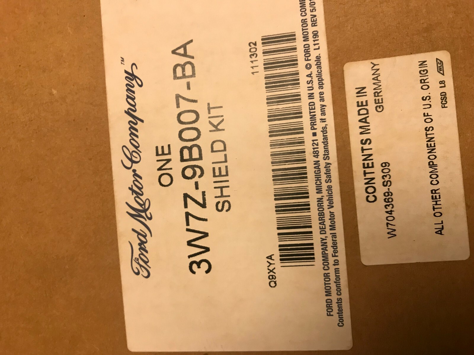 ONE GENUINE OEM FORD FUEL TANK SHIELD COVER KIT 3W7Z-9B007-BA | eBay