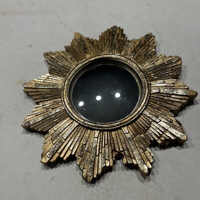 Small round Gold Sunburst Wall Mirror | eBay