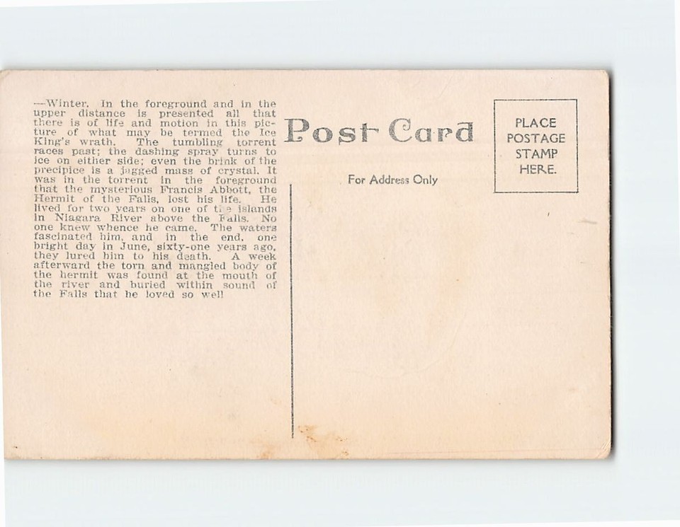 Postcard Inter Scene, Prospect Park , Niagara Falls, New York | eBay