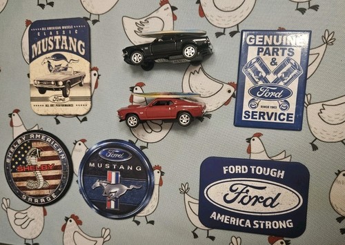 1969 Shelby Mustang Fastback Red & Black Refrigerator Magnets Lot New W ...