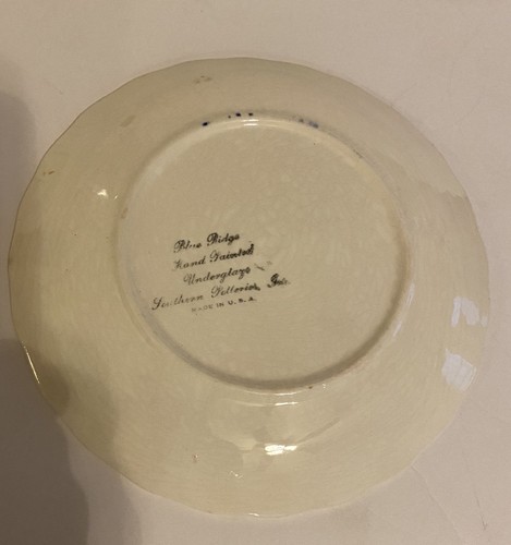 Blue Ridge Southern Pottery Vegetable Bowl Blue Flower. Rare | eBay