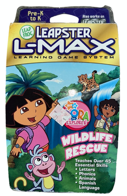 Leapster Leap Frog Pad L-Max Learning Game System Dora Wildlife Rescue ...