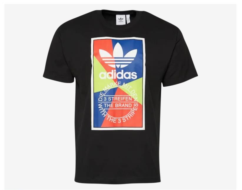 Adidas Originals Box Logo Asterisk T-Shirt Black/Multicolor Men's 2XL ...