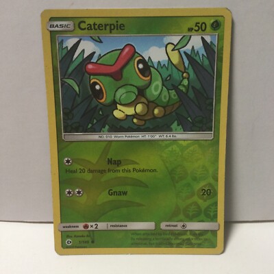 Caterpie 1/149 Sun & Moon: Base Reverse Holo Pokemon | eBay UK