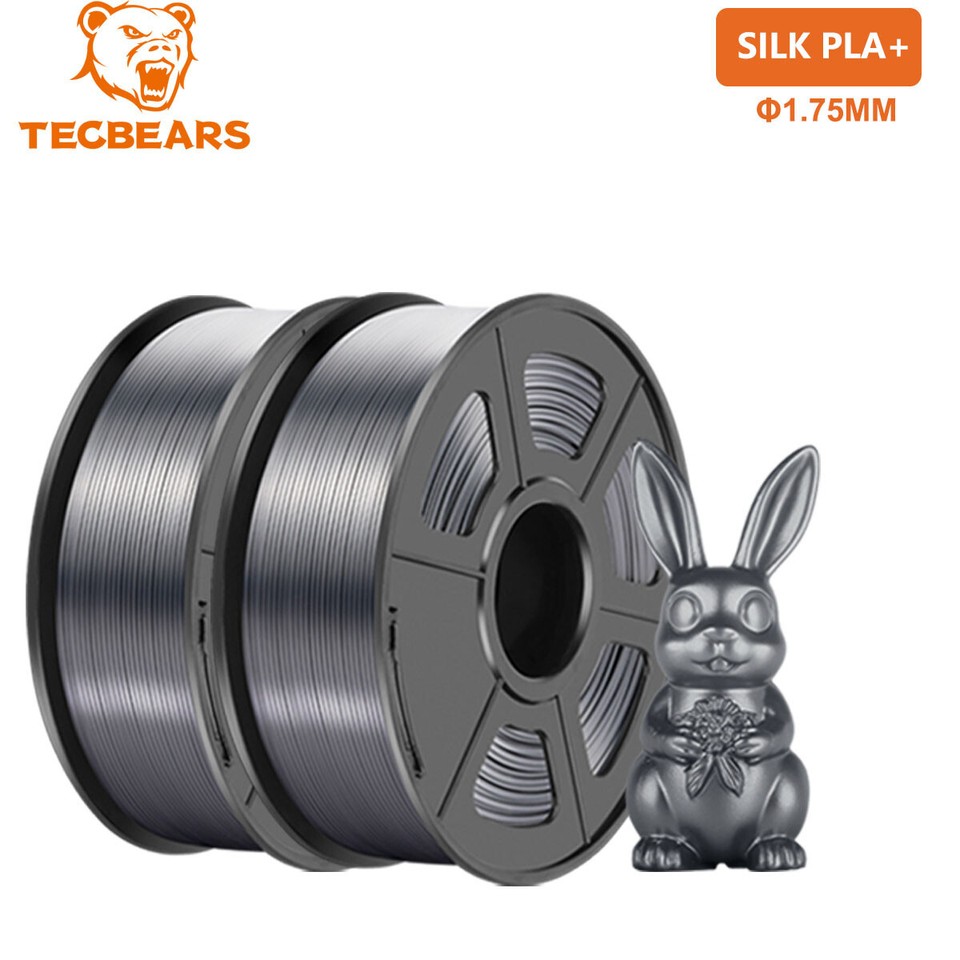 TECBEARS Shiny SILK PLA+ Filament 3D Printer Multicoloured Bundle 1 ...