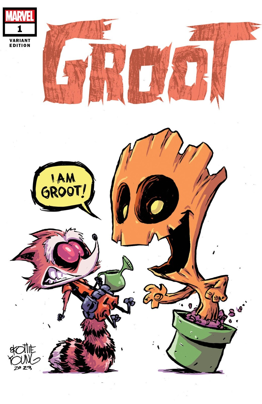 GROOT 1 SKOTTIE YOUNG EXCLUSIVE VARIANT NM 2023 ROCKET RACCOON | eBay