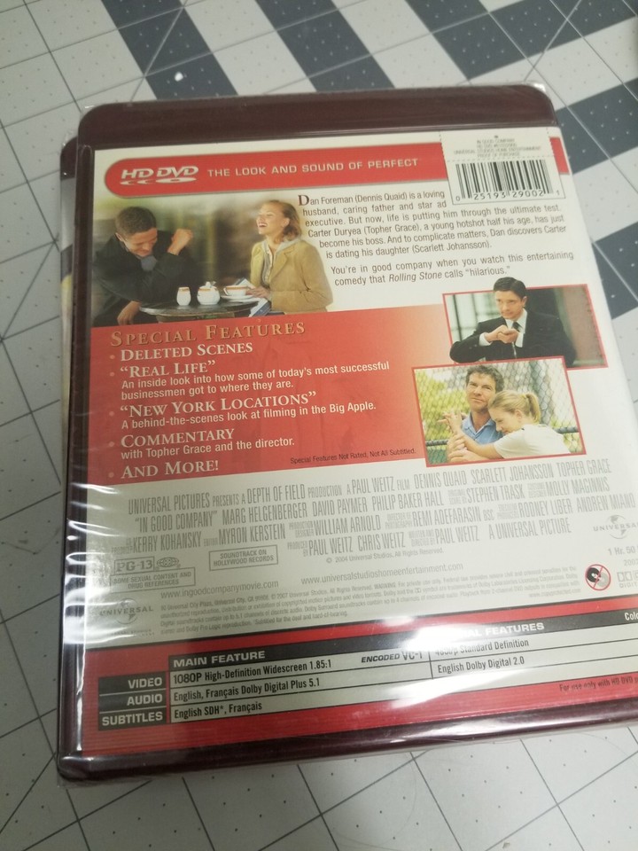 In Good Company HD DVD 2007 Brand New Factory Sealed Scarlett Johansson ...
