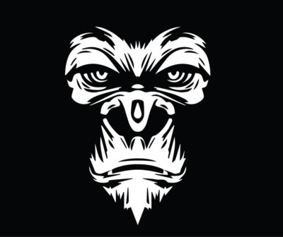 4.5" Gorilla Face Decal Sticker Car Decor Monkey Ape Head Zoo Animal ...
