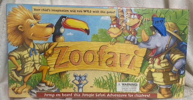 Zoofari Board GAME Jungle Safari Adventure 1999 Animal G2r Vtg ...