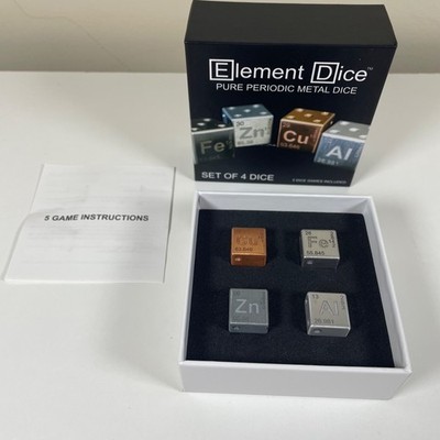 Metal Element Dice Set of 4, Pure Copper, Iron, Zinc and Aluminum Dice ...