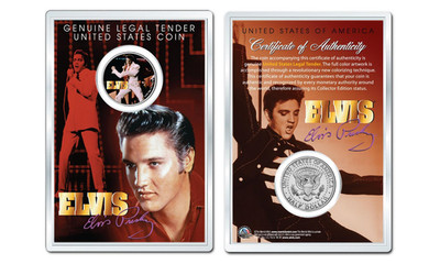 ELVIS PRESLEY - Aloha Concert OFFICIAL JFK Half Dollar US Coin in ...