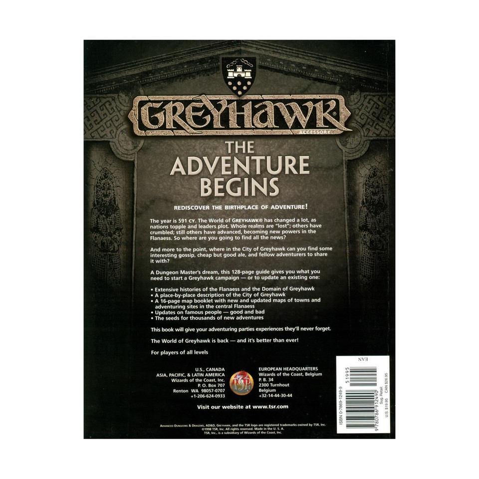 TSR Greyhawk Adventure Begins VG+ | eBay