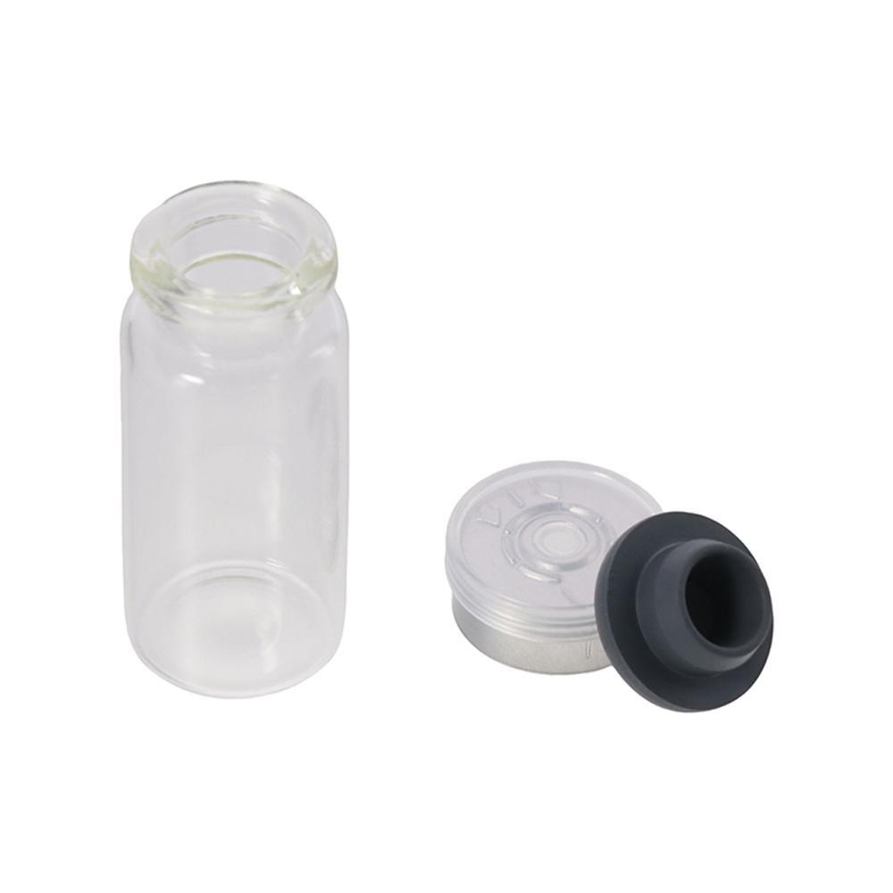 10Pcs with Plastic-Aluminum Flip Caps Clear Glass Vials Laboratory | eBay