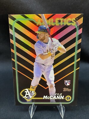 2024 Topps Update US37 Kyle McCann Holiday Orange Black Foil RC SP. Oakland A's | eBay