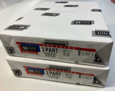NCR Paper Brand 3-part REVERSE Carbonless Paper Canary/ Canary/White ...