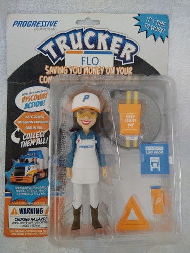 Progressive Insurance Trucker Flo Action Figure Doll w/Stand ...