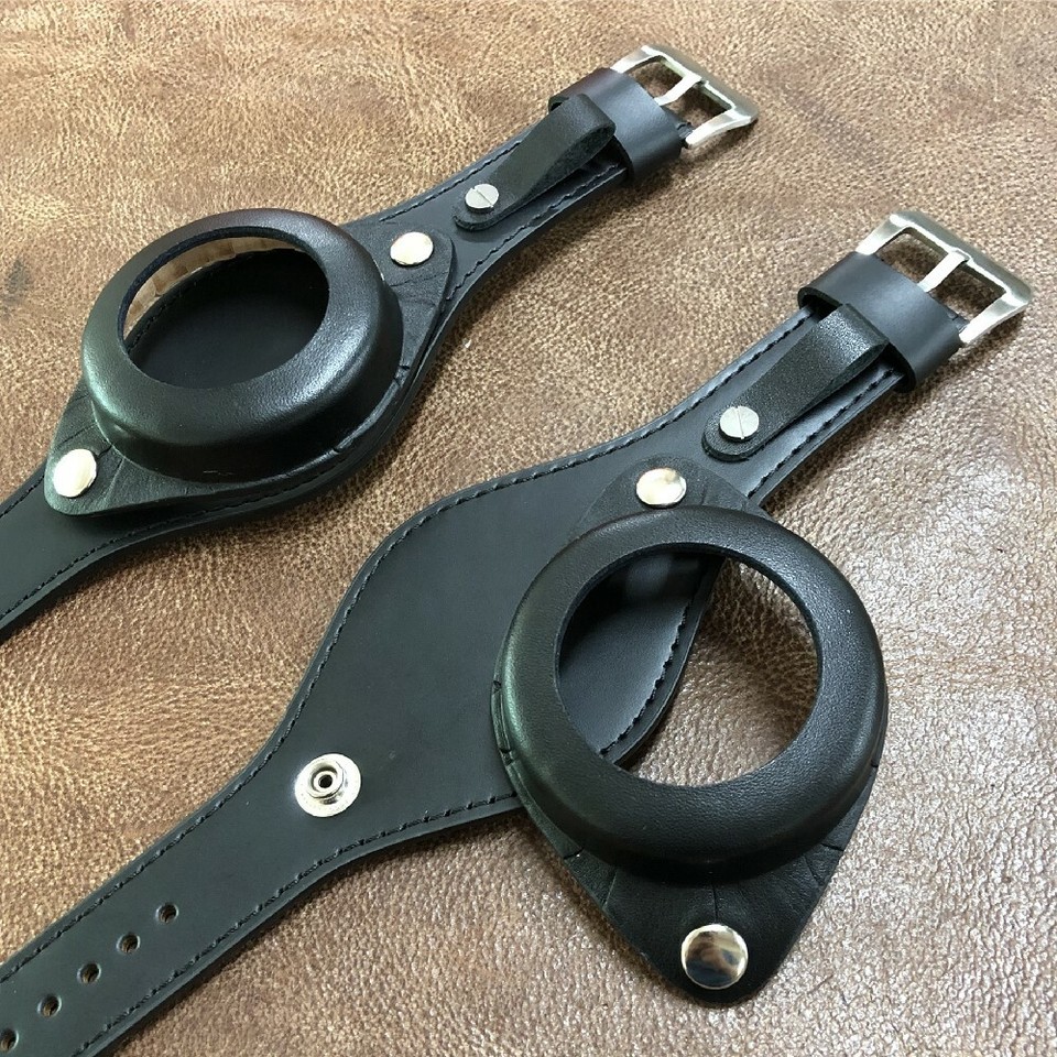 Vintage Style Large Pocket Watch Leather Wrist Strap/Band Protective ...