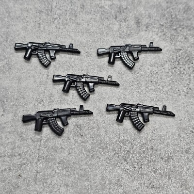5pack Black Ak47 Assault Rifle Blocks Weapons for Minifigures C9ak02 | eBay