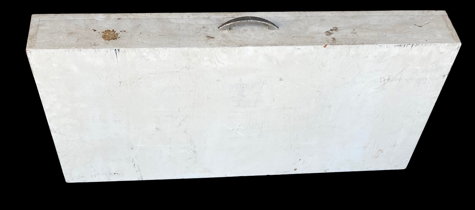 VINTAGE WOODEN HANGING DISPLAY SHELF MINATURE FIGURES TOOLS ALAN EMRICH ...