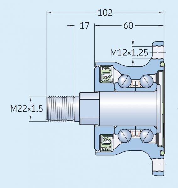 AG Hub Assembly for Tillage Discs OE Quality Replaces KM040146 SKF# BAA ...