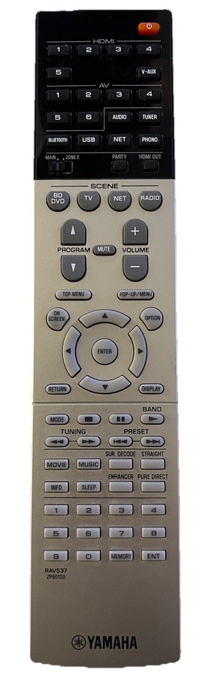 GENUINE YAMAHA RAV537 HOME RECEIVER REMOTE CONTROL RX-A760 RX-V681 RX ...
