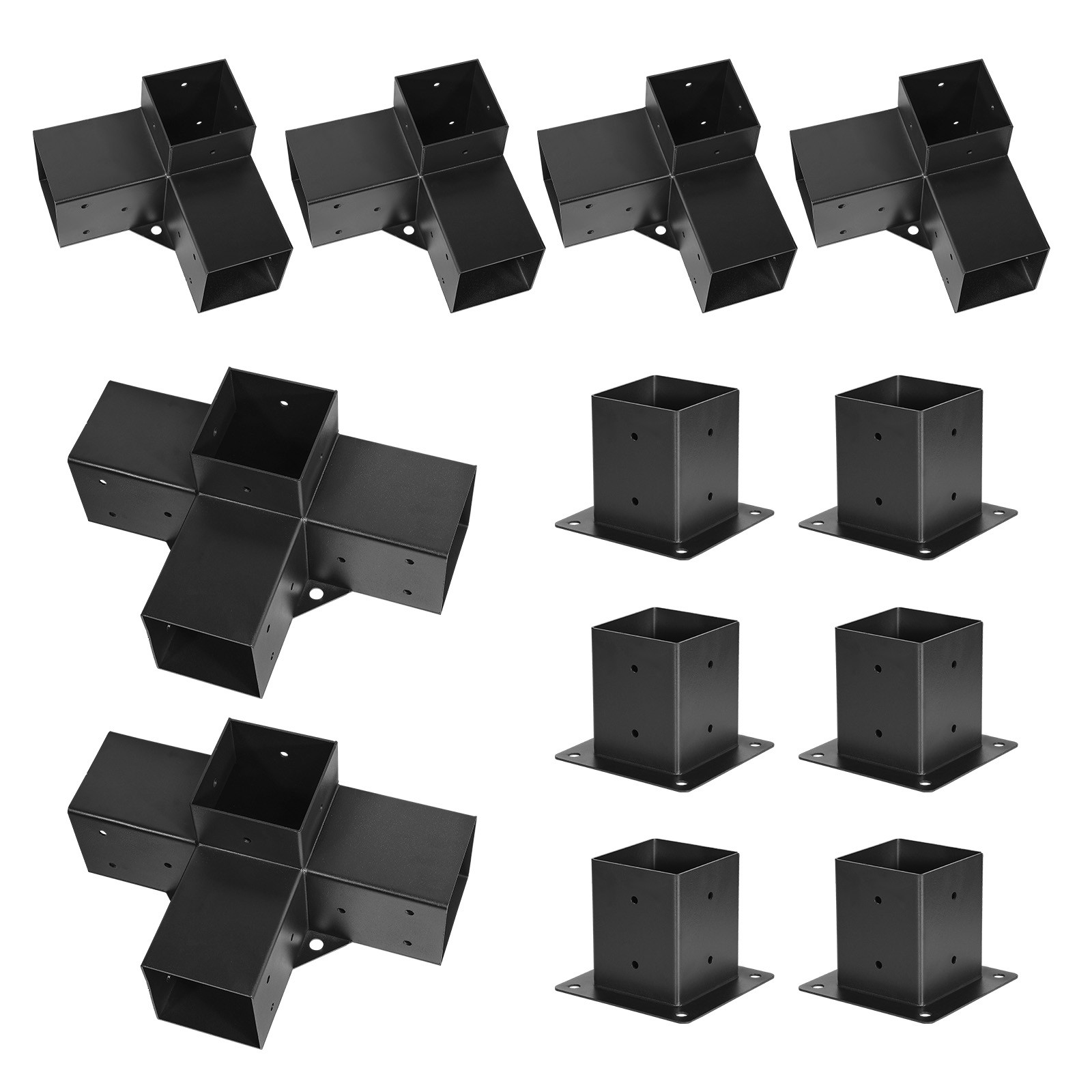 Uimoso 4x4 Pergola Bracket Kit 3.5x3.5 Inner, 3- & 4-Way Brackets with ...