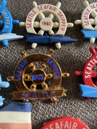 Lot of 20 Seattle Seafair Skipper Pins and Rare Bolo Clip, Hydroplane ...