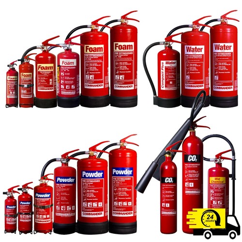 Powder Fire Extinguisher CO2 Carbon Dioxide Dry ABC Foam Water 1kg 2kg ...