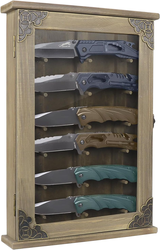 Wooden Knife Display Case-Pocket Knife Shadow Box-Knife Cases for ...