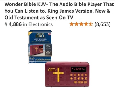 Wonder Bible- KJV -Talking Audio Bible Player ( King James Version ) | eBay
