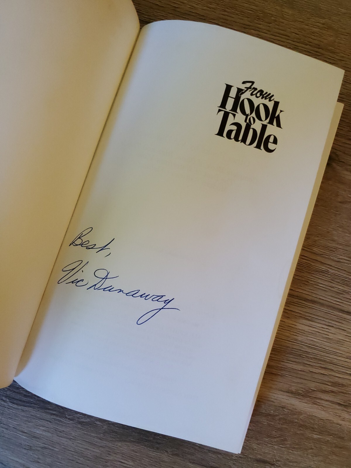 From Hook to Table by Vic Dunaway • AUTHOR SIGNED • Hardcover Book | eBay