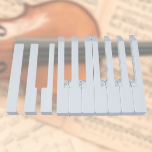 52pcs Pianos Key Tops White ABS Plastic Piano Keys Replacement Piano ...