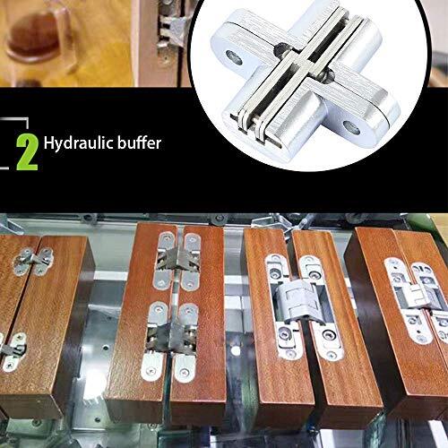 Pair Of 23/8'' Hidden Gate Hinge Up To 44lbs Stainless Steel Invisible ...