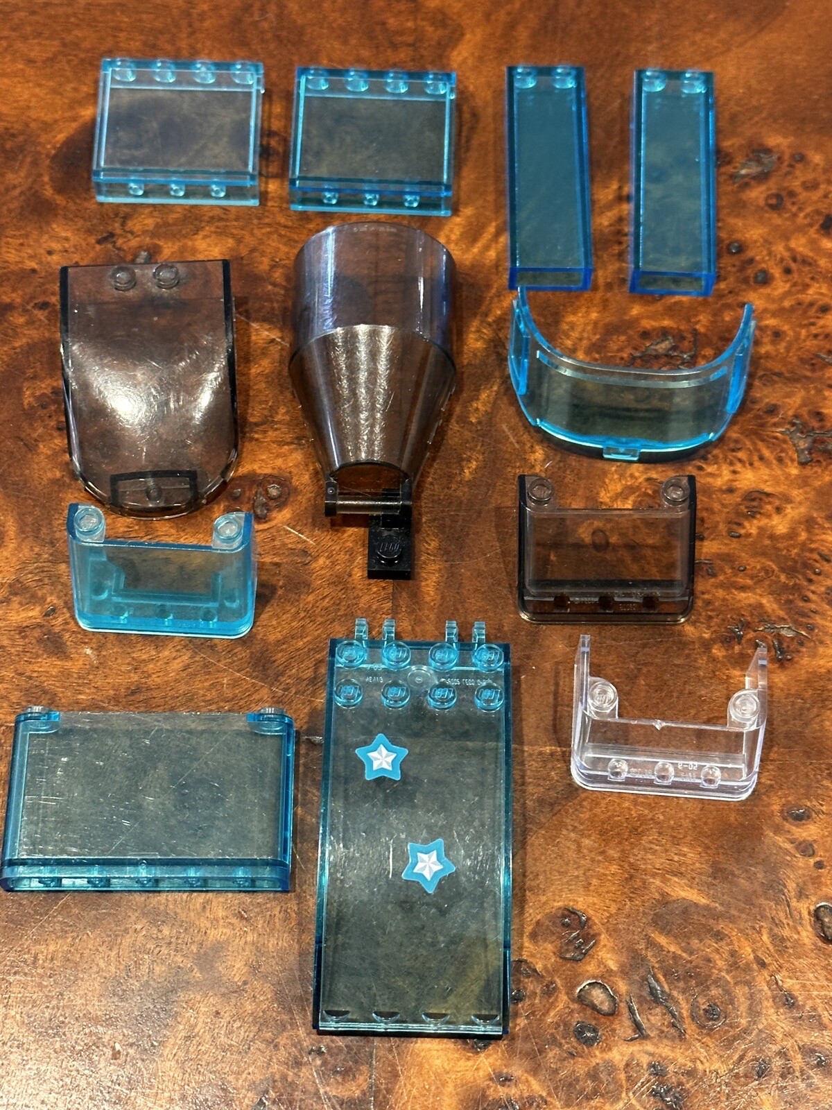 12 LEGO Bulk Assorted Windscreen windshield cockpit canopy Trans Black ...