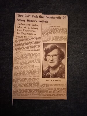 Xm24 Ephemera 1966 Picture Mrs A J Lewry W I Trannack Farm | eBay UK