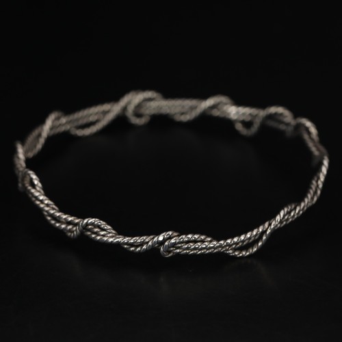 VTG Sterling Silver - SOUTHWESTERN 9mm Braided Wrapped 8" Bangle Bracelet - 17g | eBay