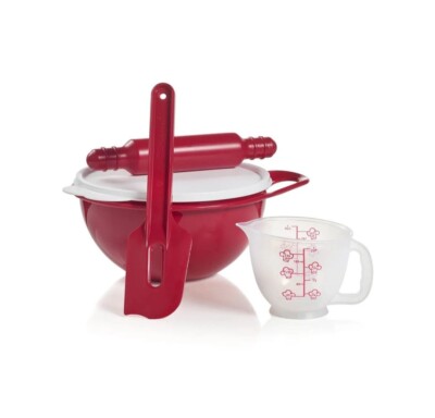 Tupperware Kid's Baking Set Mini 6-piece Set-Red-NEW | eBay
