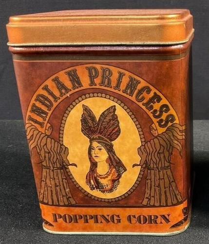 Indian Princess Popcorn Popping Corn Tin Can - Empty | eBay
