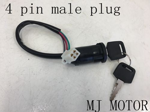 4 Pin Key Ignition Barrel Male Plug Thumpstar Pit Dirt Bike Go Kart ATV ...