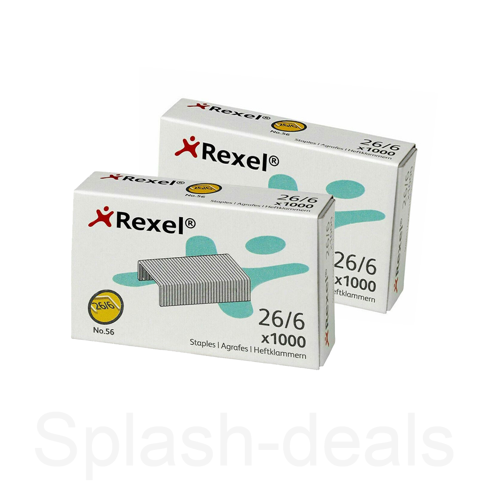 Rexel No.56 Staples 26/6 - Strong High Quality For All Staplers - Box ...