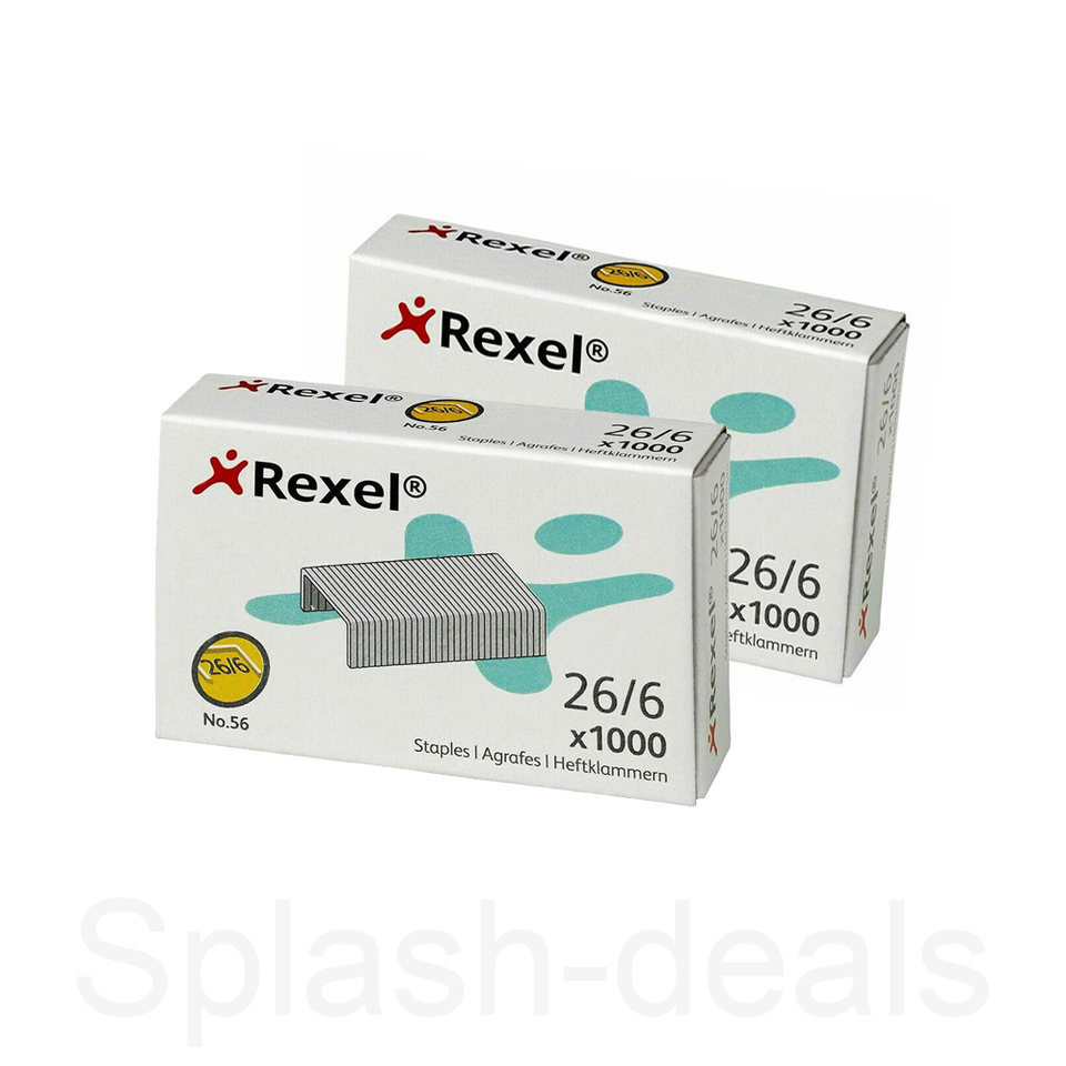Rexel No.56 Staples 26/6 - Strong High Quality For All Staplers - Box ...