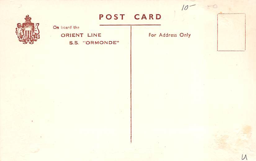 SS ORMONDE ANCHORED IN WATERWAY, ORIENT SHIP LINE ~ c 1917-1920's | eBay