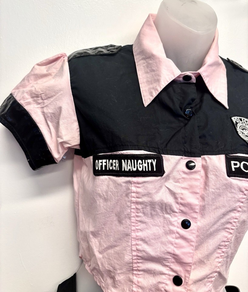 Women Sexy Police Cosplay Costume Cop Lingerie Uniform Belt Sz S Pink ...