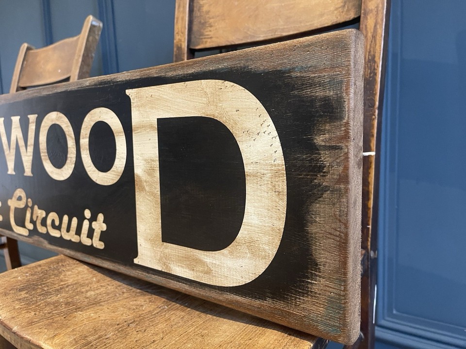 Goodwood sign vintage wooden revival motor circuit motorsport signs ...