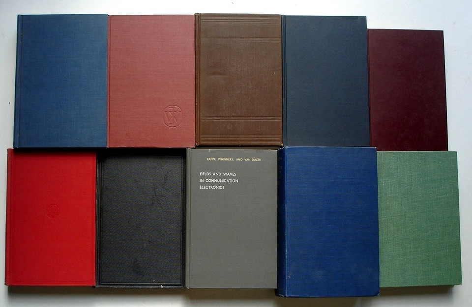Lot of 10 Vintage Engineering and Technical Books, Hardcovers (for ...