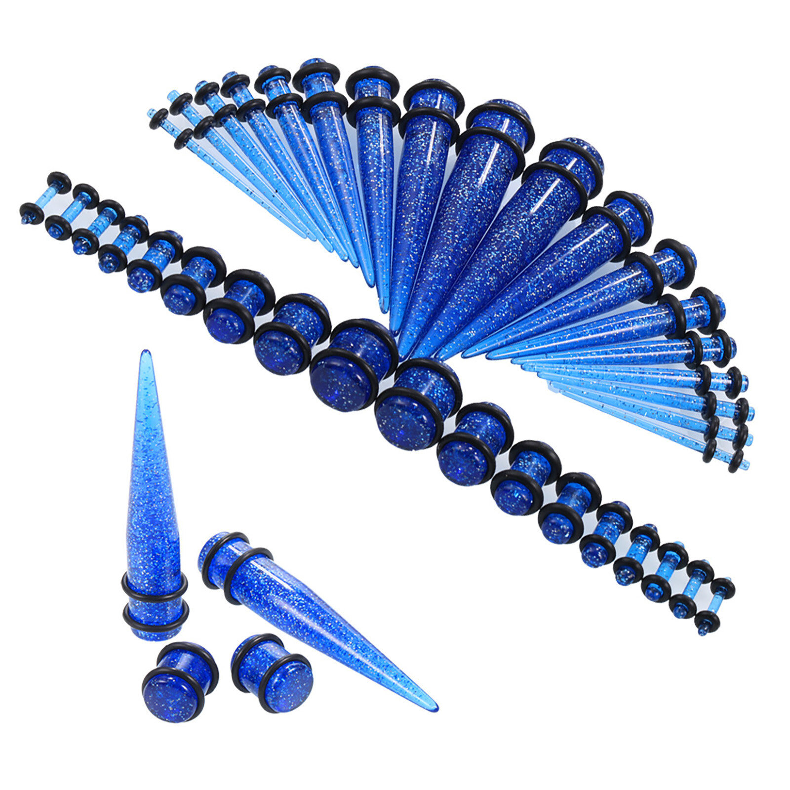 36PCS Ear Stretching Kit Plug Set Stretch Ear Taper Expander Stretcher ...