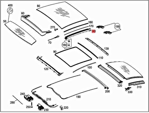 Genuine MERCEDES W205 C-CLASS W205 Sunroof components 2057800275 | eBay