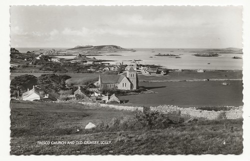 RP Postcard Tresco Church & Old Grimsby Scilly Isles Cornwall - A1007 ...